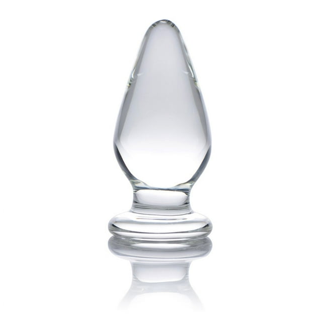 Glass Butt Plug Anal Sex Toy Clear Medium Size Tapered Crystal G-Spot + Prostate - Walmart.com
