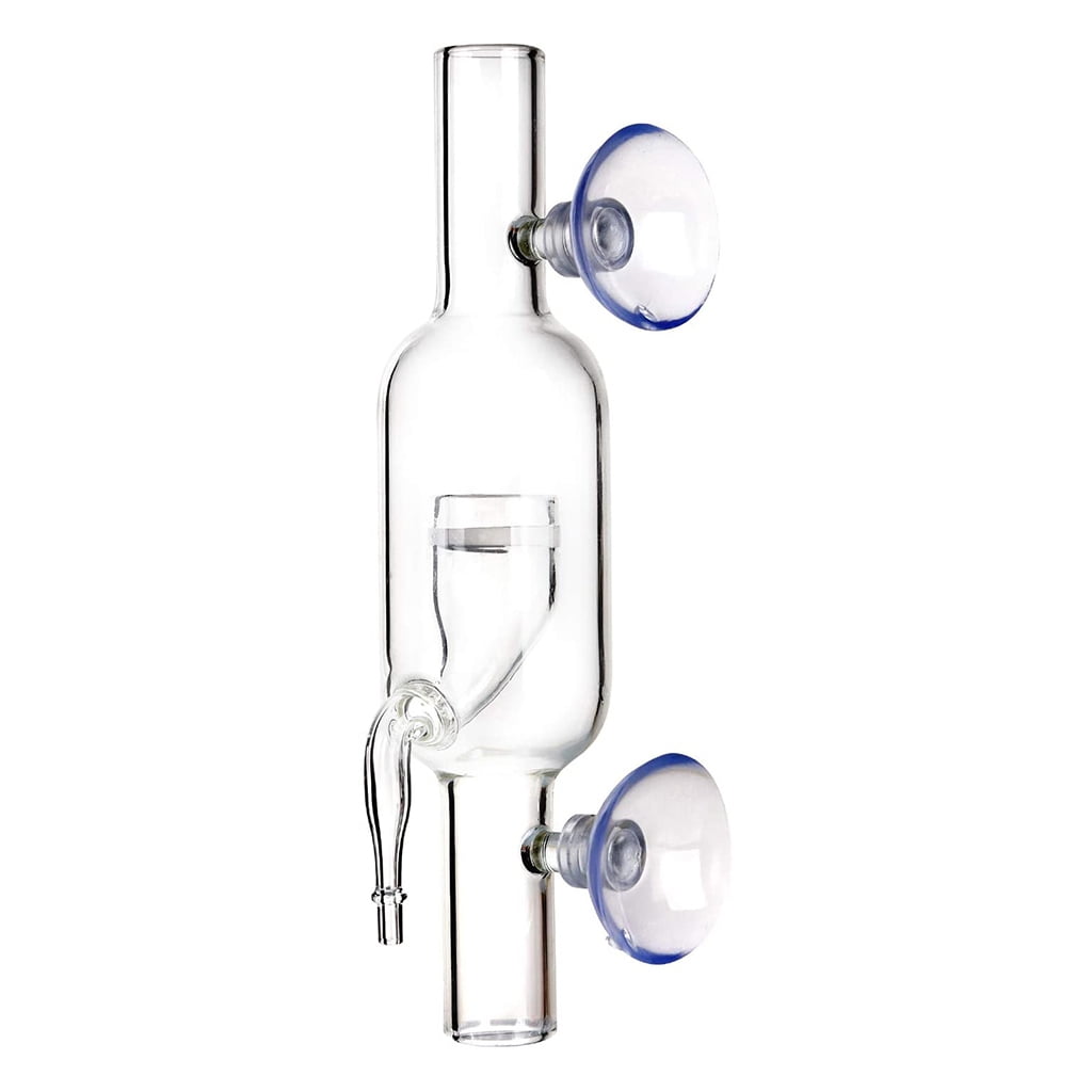 Glass CO2 Diffuser with Suctions Cups Clear Inline Atomizer for Planted ...