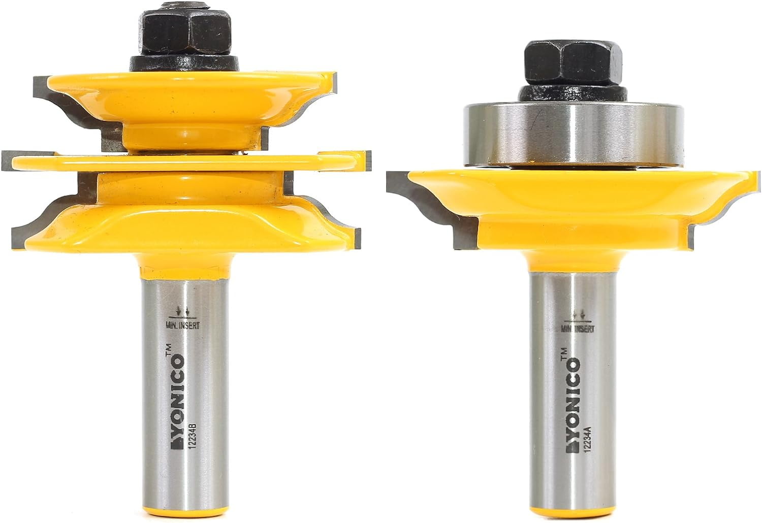 Glass Cabinet Door Rail and Stile Router Bits 2 Bit Ogee 1/2-Inch Shank ...