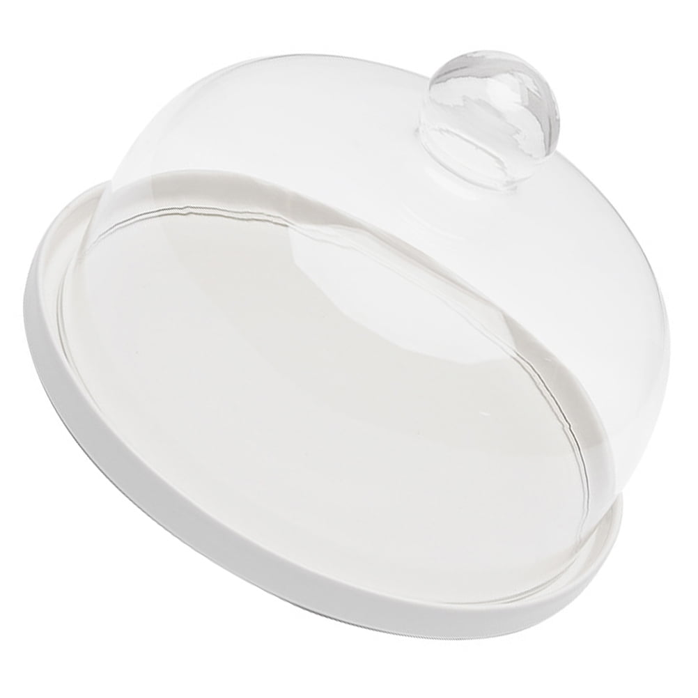 Glass Cake Dome Cover Round Plate Lid Clear Cover Tent Table for Home ...