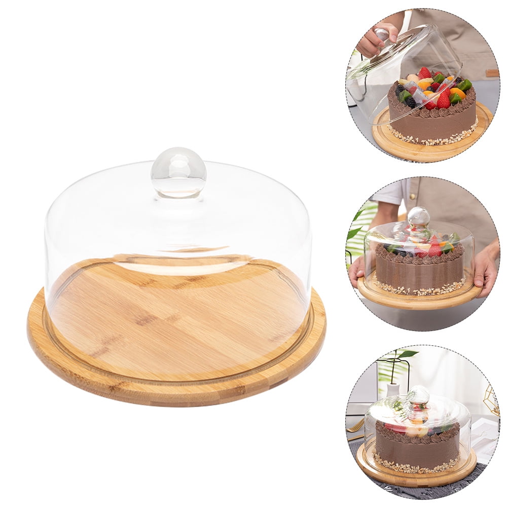 PENIKOKO Food Display Tray with Glass Cover, Sturdy Serving Plate for ...