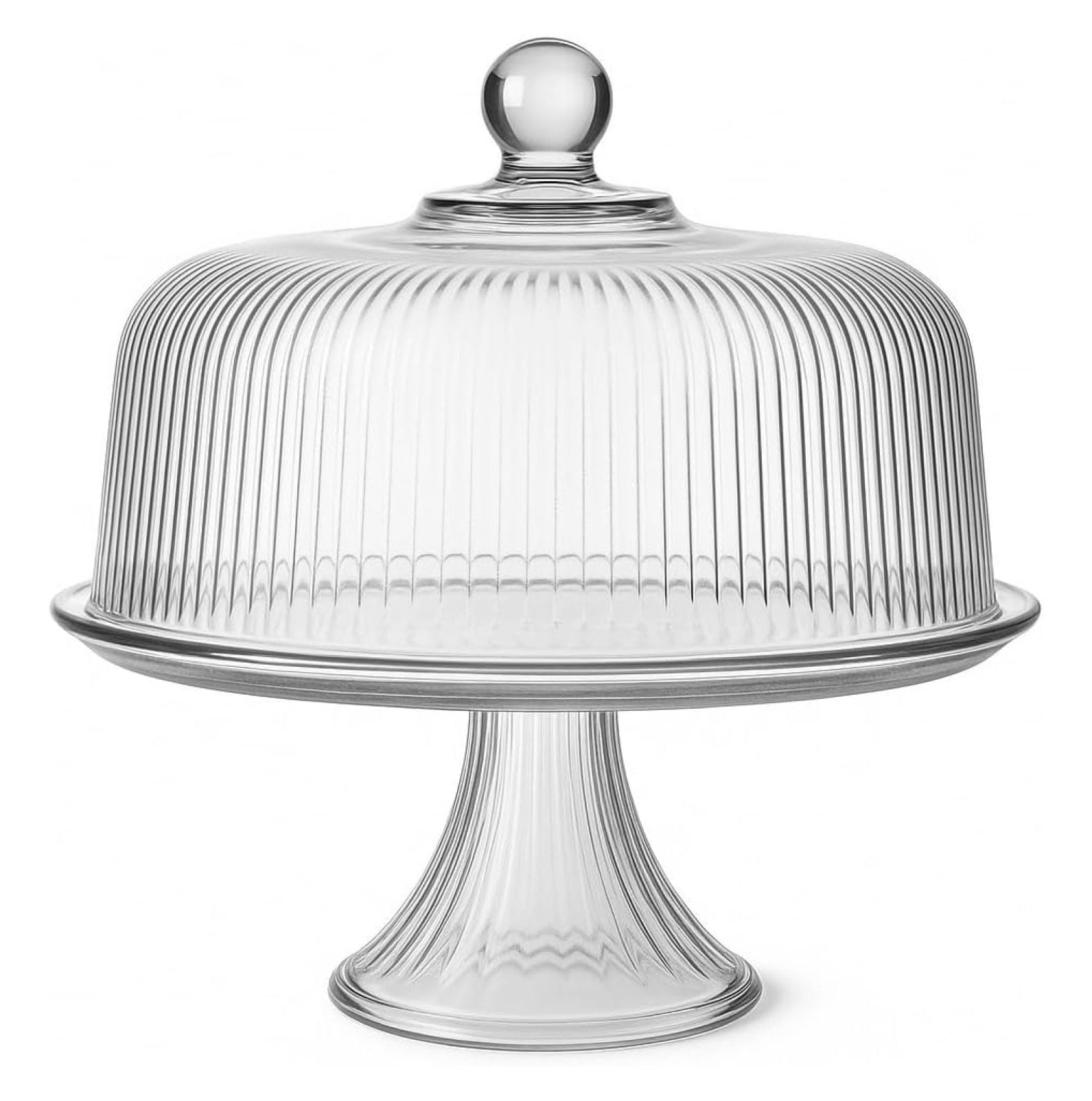 Glass Cake Stand with Dome - Crystal Cake Plate & Dome Set - USA Made ...