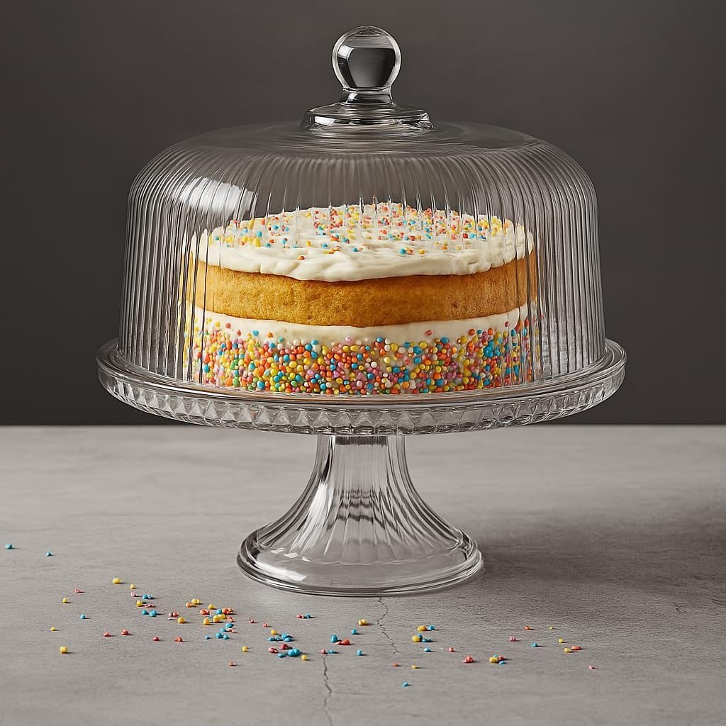 Glass Cake Stand With Lid - Glass Cake Stands with Dome in Cake ...