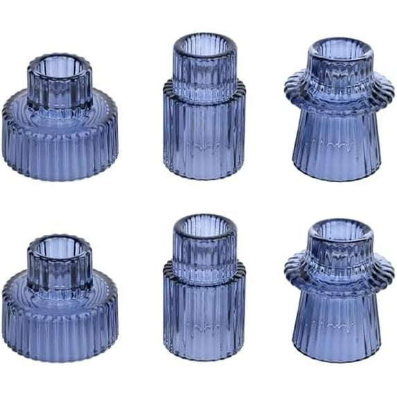Glass Candlestick Holders Tealight Candle Holders for Table ...
