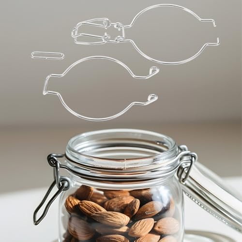 Glass Canning Jar Accessories Wire Clamp, Wide Mouth Glass Jars Sealed ...