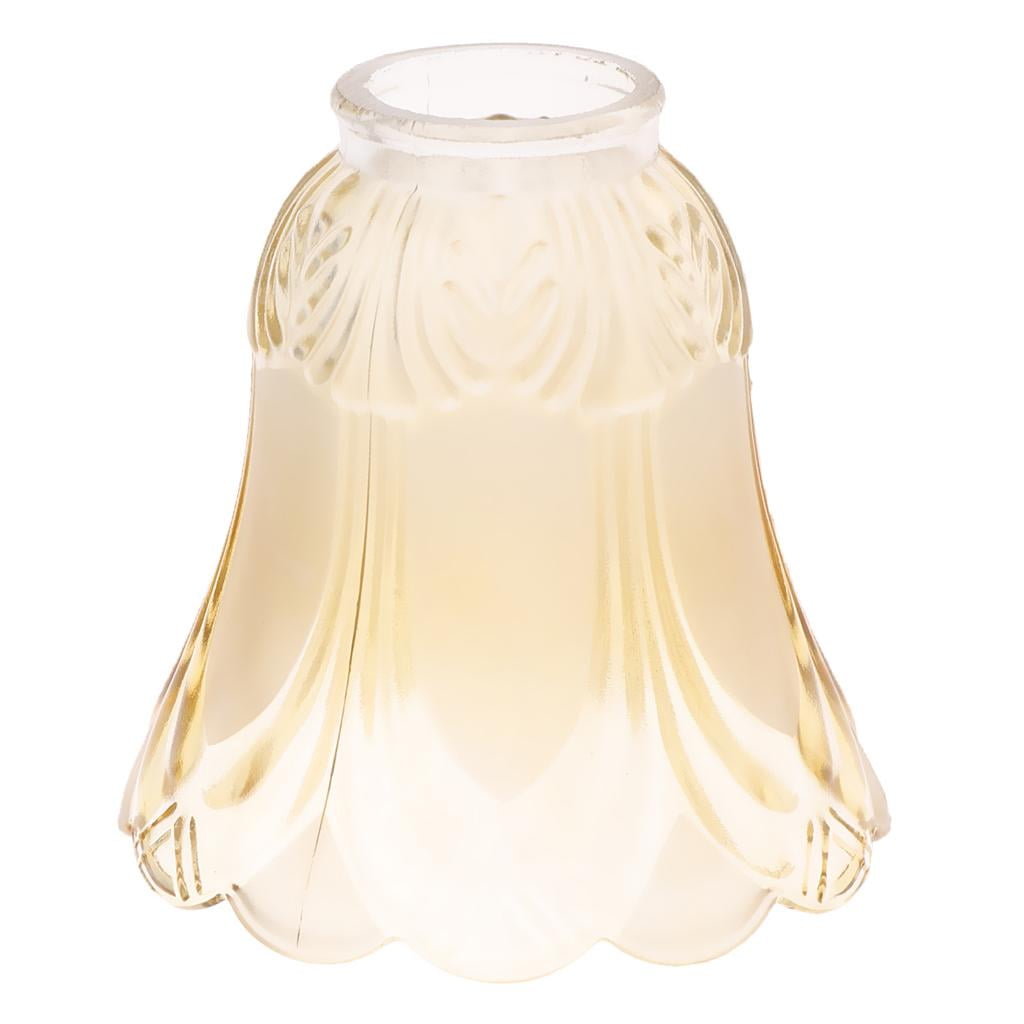 Glass Ceiling Shades Frosted Etched Dome Scallop Lamp Light Shade 6 ...