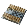 Glass Chess Set with 32 Shot Glasses for Adult Drinking Game and Home ...