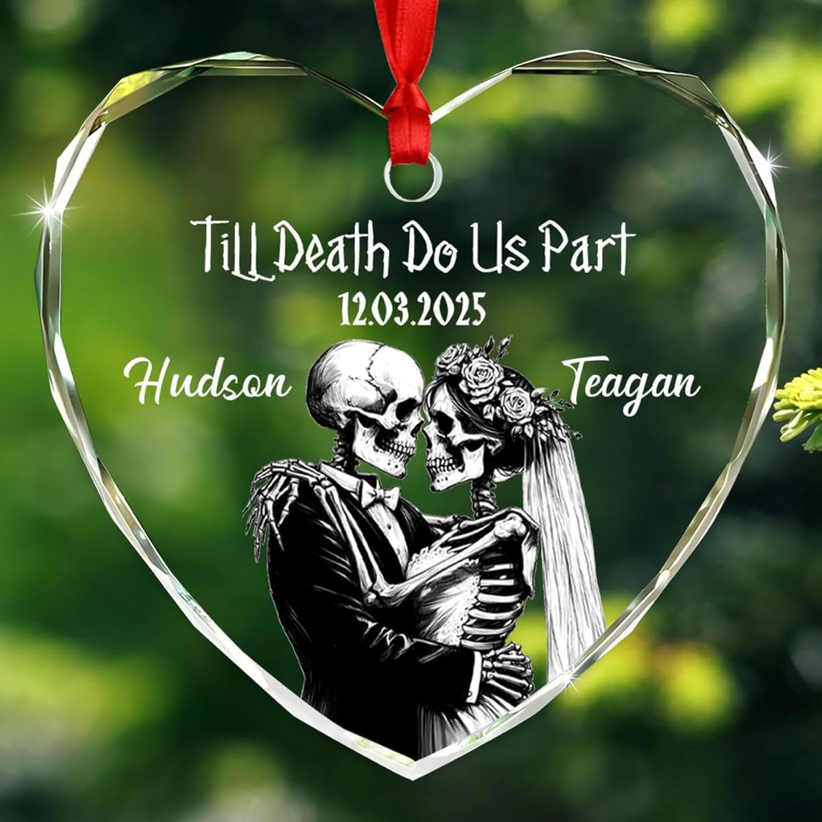 Glass Christmas Ornament featuring Till Death Do Us Part #1, Keepsake ...