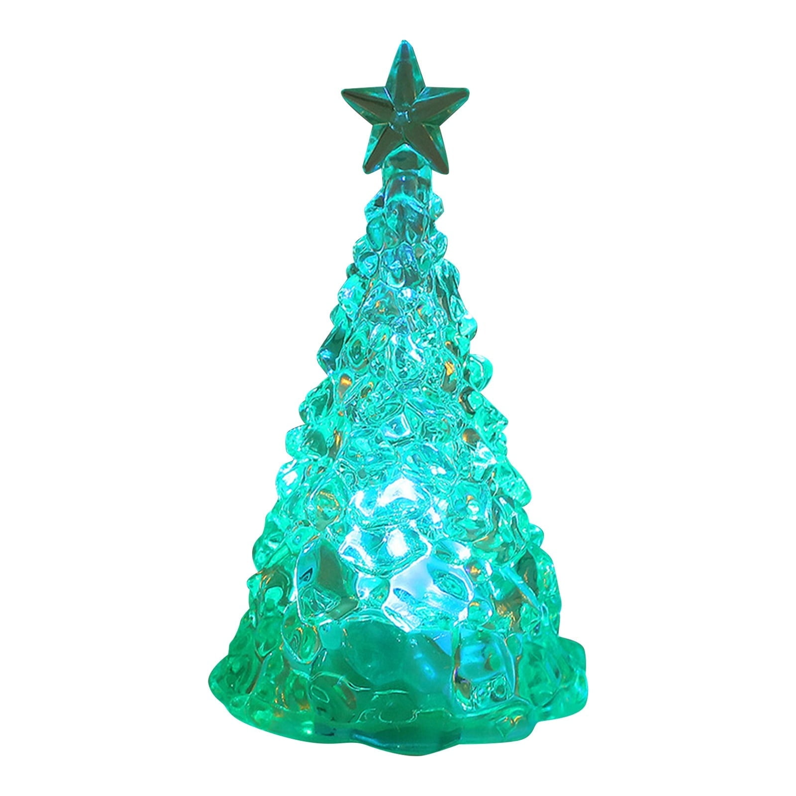 Glass Christmas Tree with Fairy Lights,Lighted Gold Christmas Tree ...