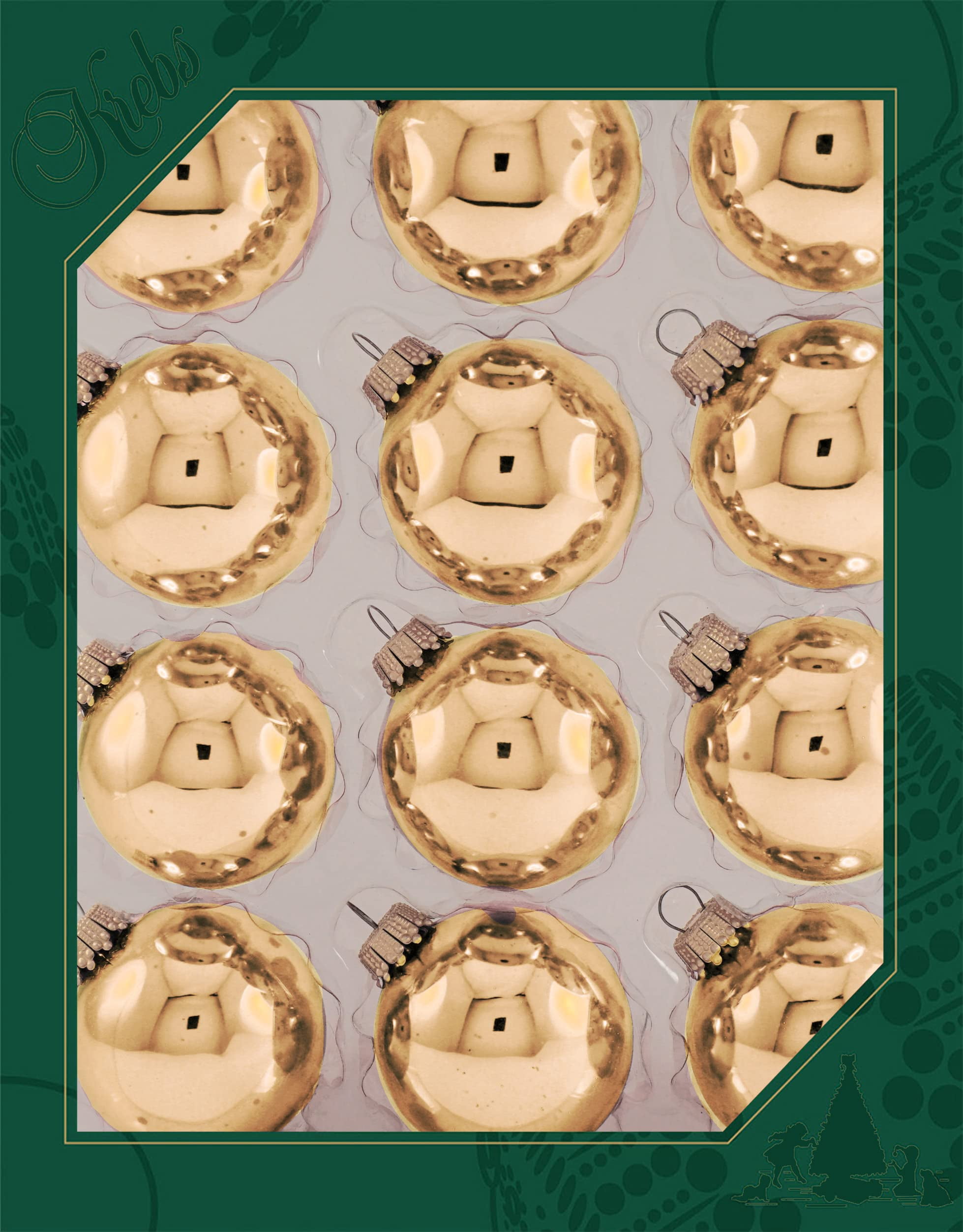 Glass Christmas Tree Ornaments - 50mm / 2" [12 Pieces] Designer Balls ...