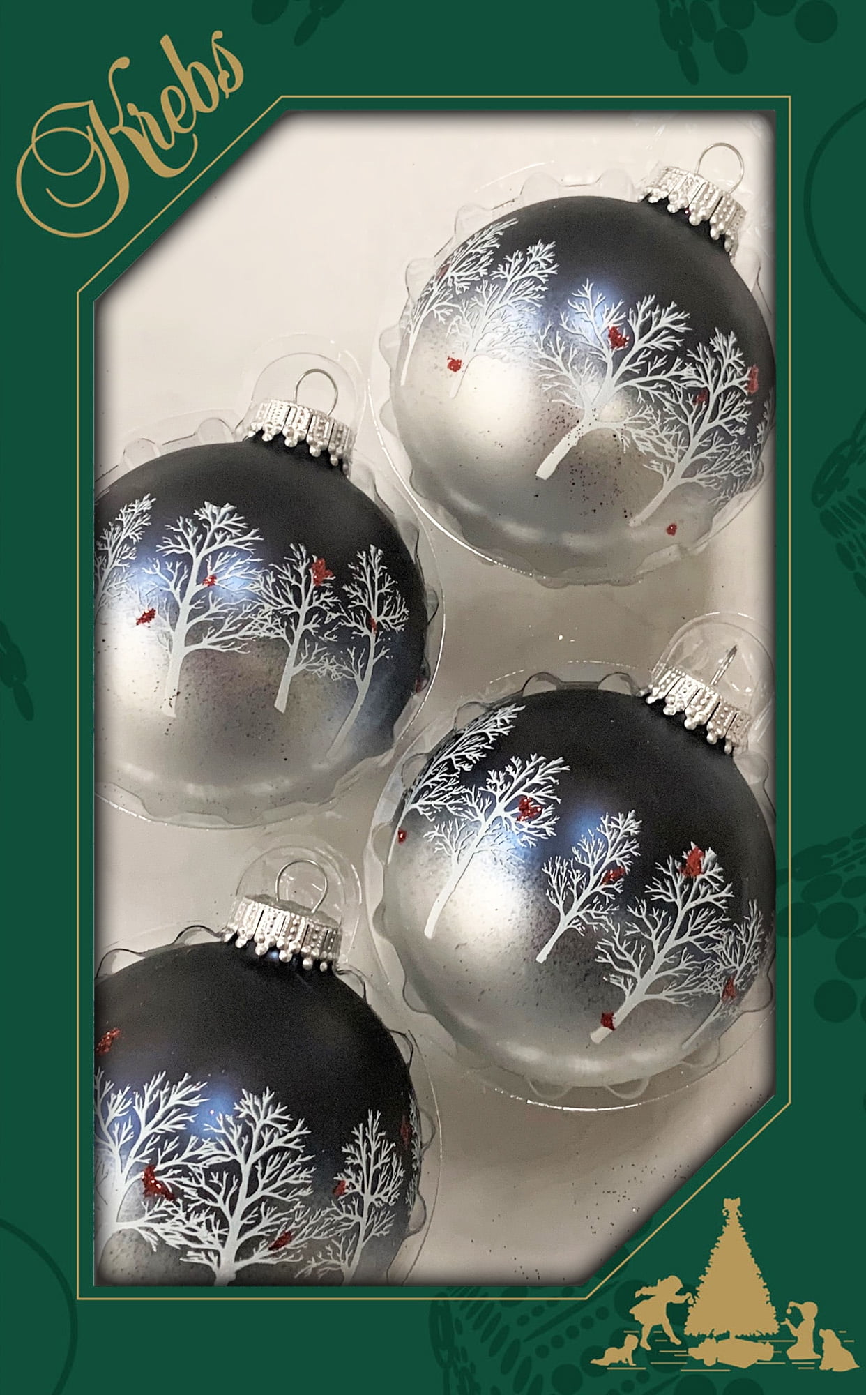 Christmas By Krebs Glass Xmas Decorations - 67mm Decorative Ornaments ...