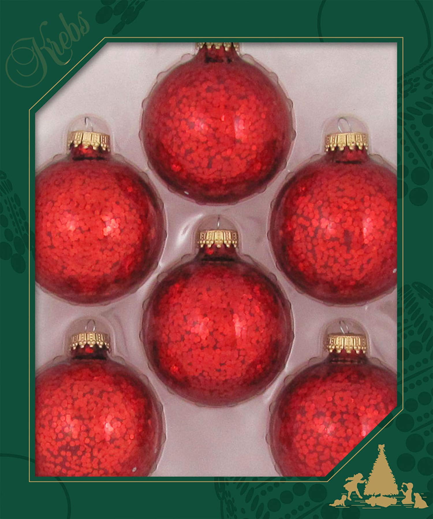 Glass Christmas Tree Ornaments - 67mm / 2.63" [6 Pieces] Designer Balls ...