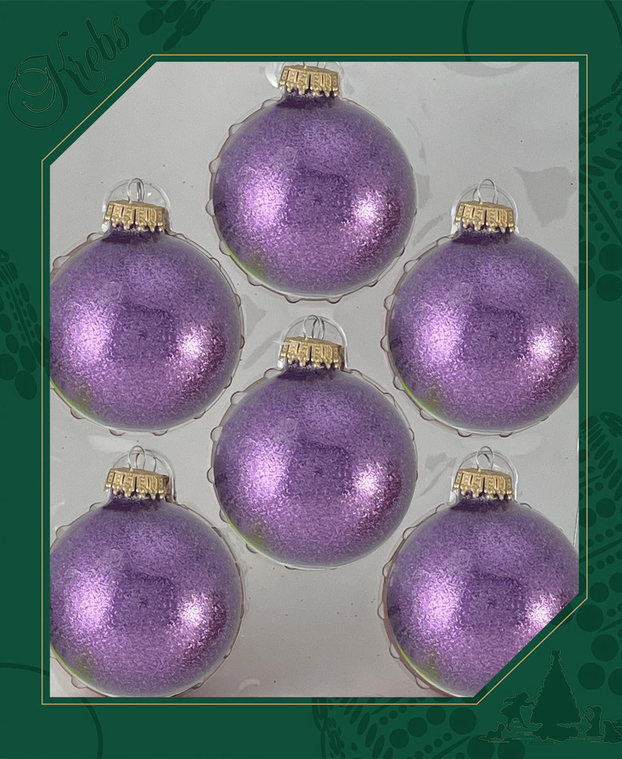 Glass Christmas Tree Ornaments - 67mm / 2.63" [6 Pieces] Designer Balls ...