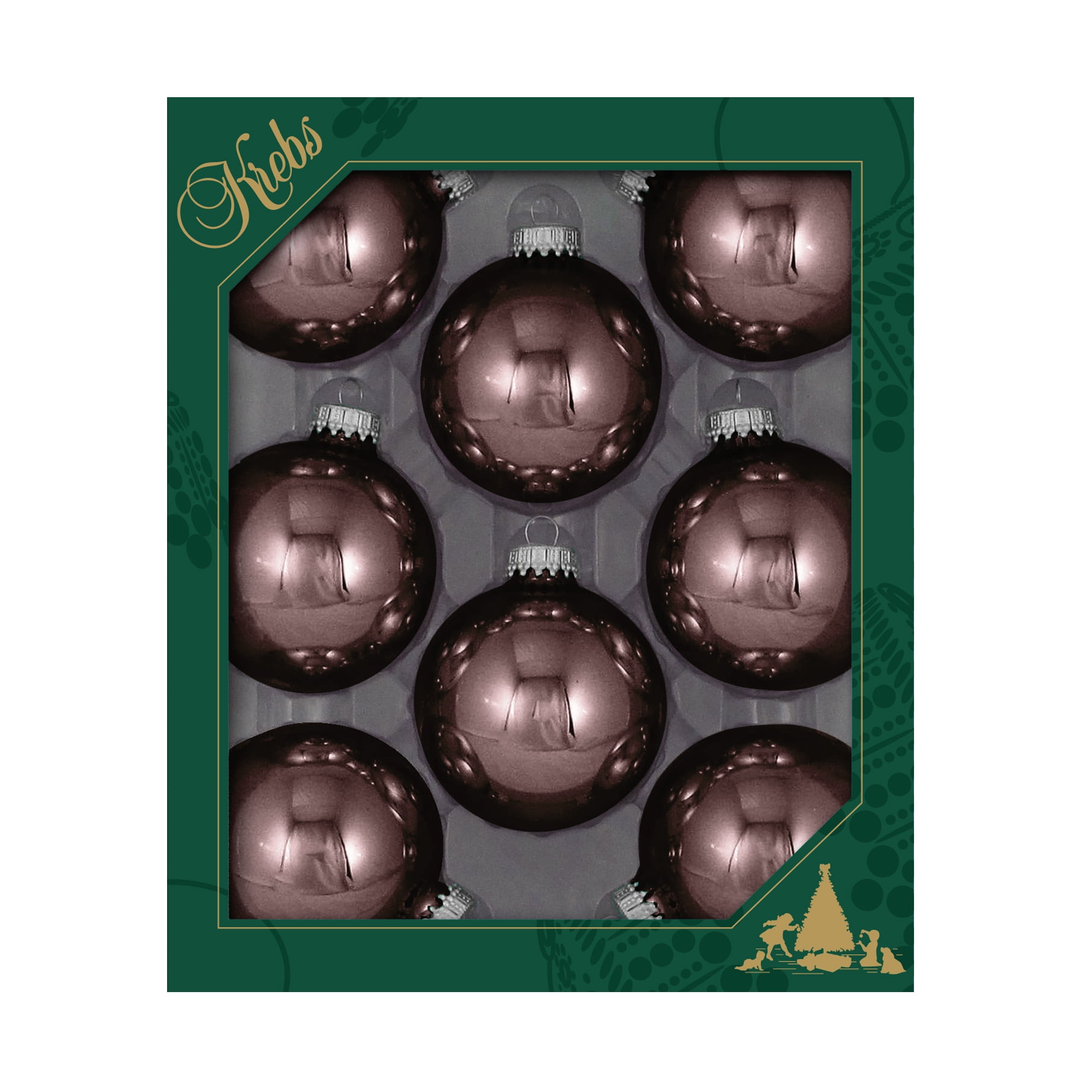 Glass Christmas Tree Ornaments - 67mm / 2.63" [8 Pieces] Designer Balls ...