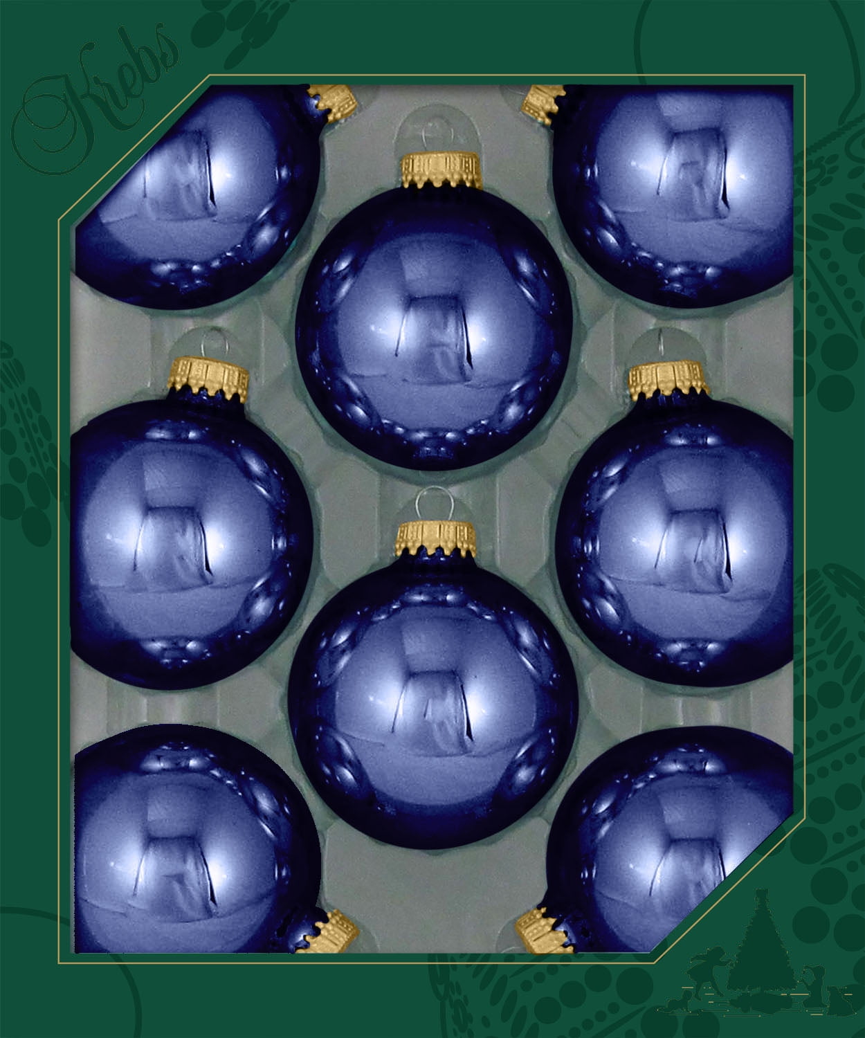 Glass Christmas Tree Ornaments - 67mm / 2.63" [8 Pieces] Designer Balls ...