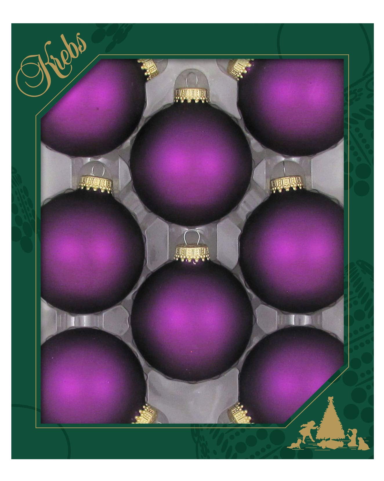 Glass Christmas Tree Ornaments 67mm 263 8 Pieces Designer Balls From Christmas By Krebs