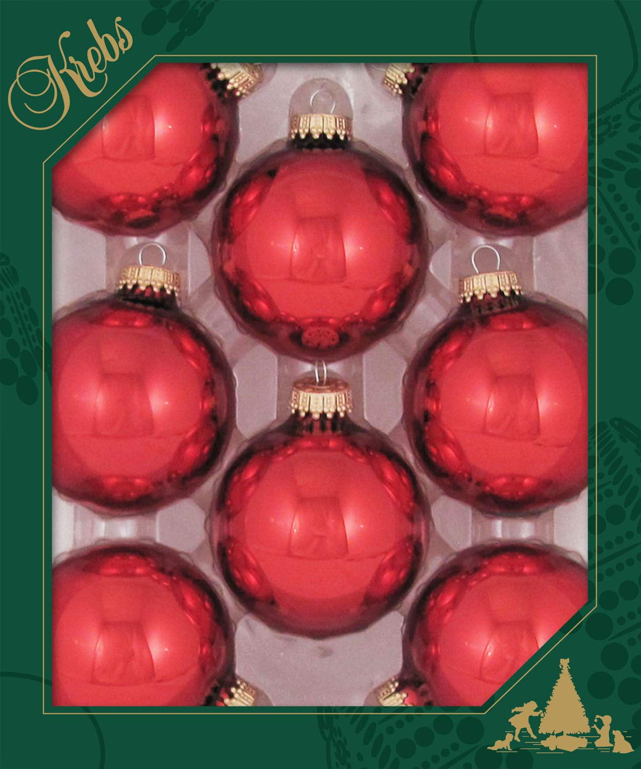 Christmas by Krebs Colored Glass Ornaments - 67mm Designer Balls [8 ...