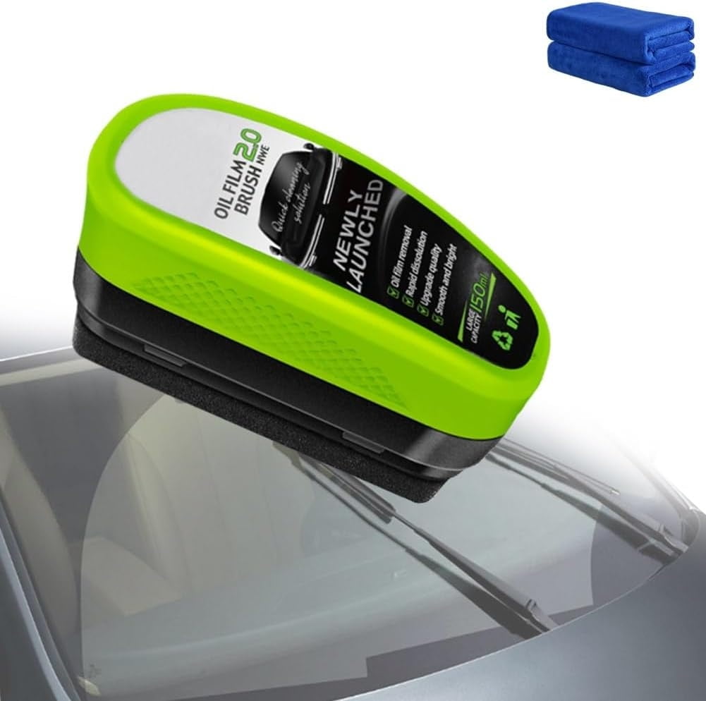 Glass Cleaner For Car, Oil Film Cleaning Brush For Car Windows ...