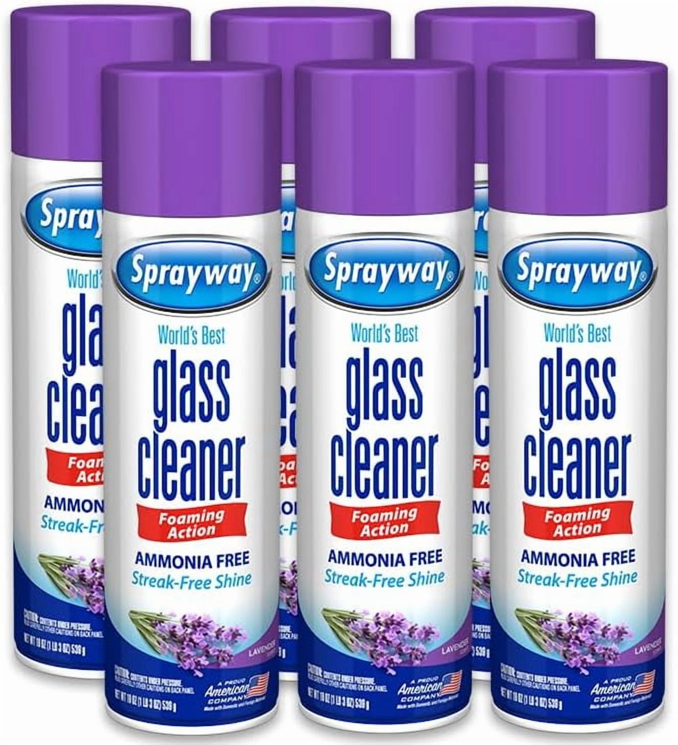 Glass Cleaner Lavender Scent Foaming Aerosol Spray 19oz Pack of 6 ...