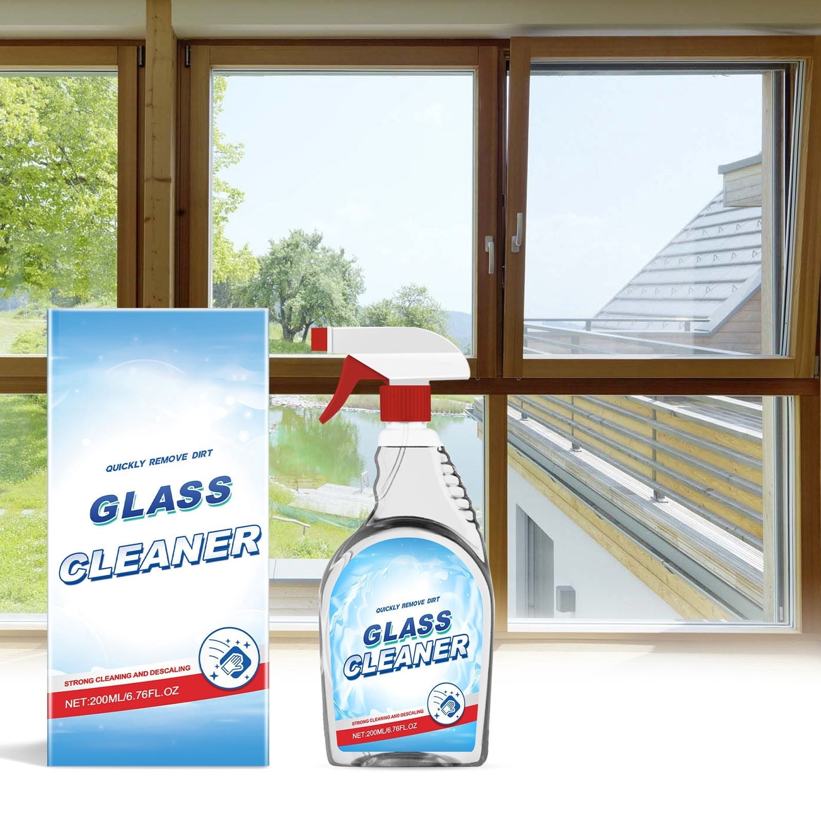 Glass Cleaner Spray for Rust and Grease Stains, Fast-Acting Gentle ...
