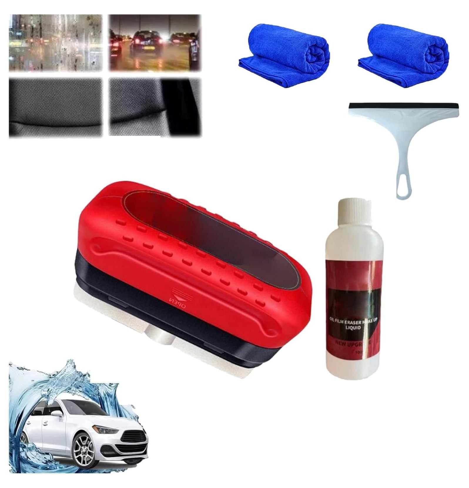 Glass Cleaner, Windshield Cleaner, Automotive Oil Film Cleaning Brush ...