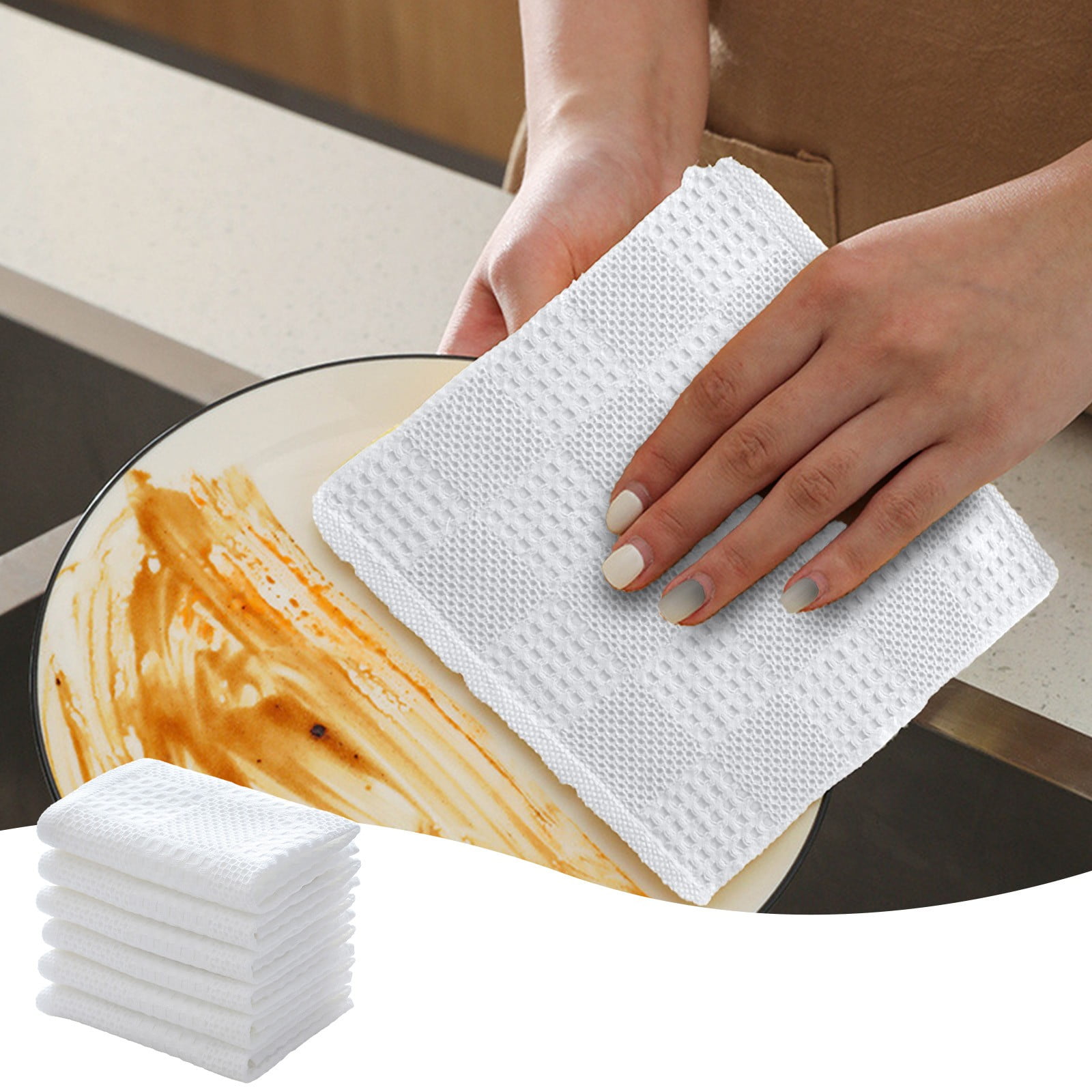 Glass Cleaning Cloth, Dishcloth Kitchen, Absorbent, Durable, for ...