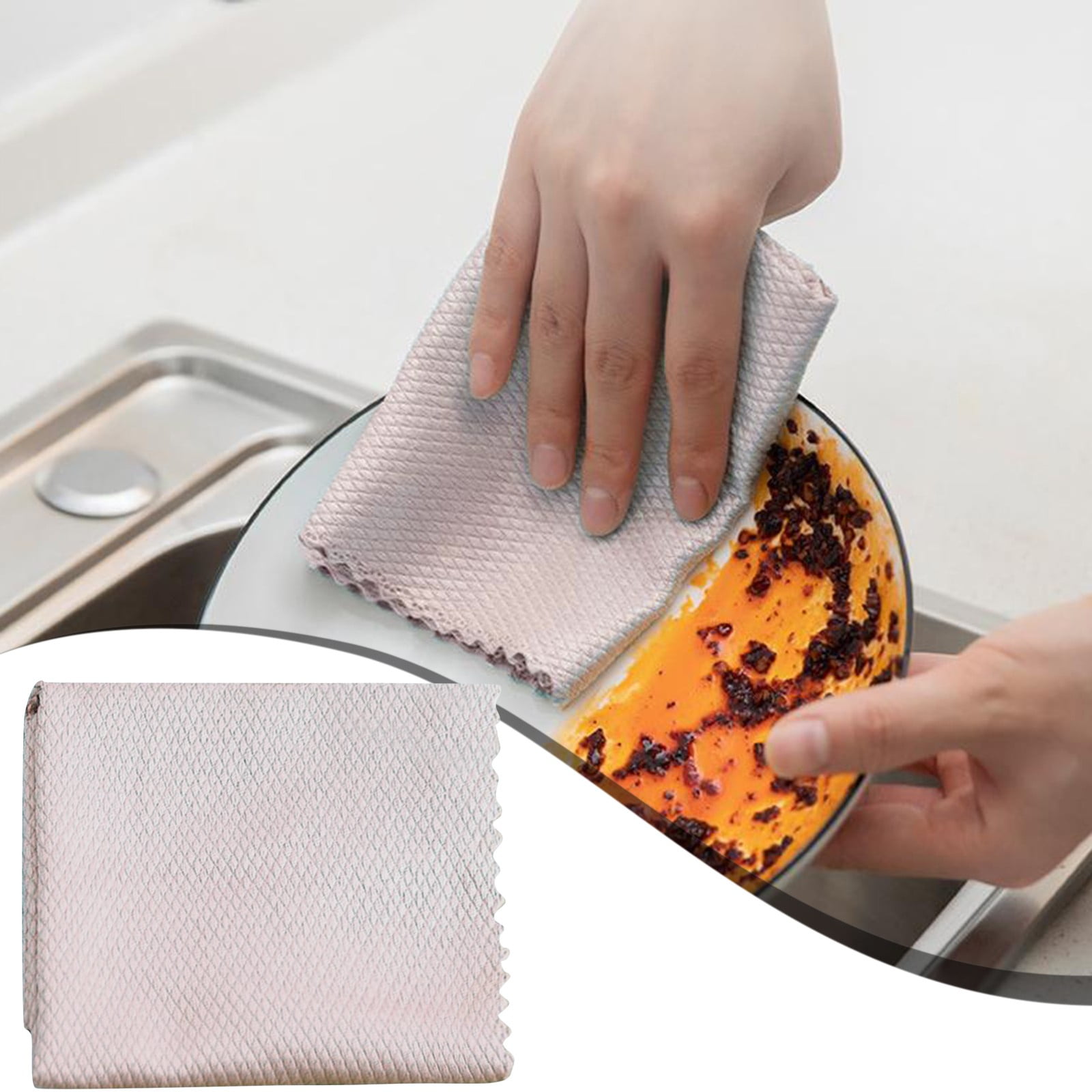 Glass Cleaning Cloth Fish Pattern Fish Scale Cloth Absorbs Water And Is ...