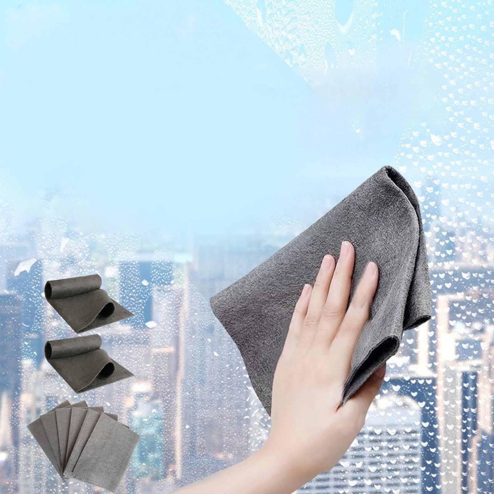 Glass Cleaning Cloth Superfine Fiber | No Water Marks Streak-Free Towel ...