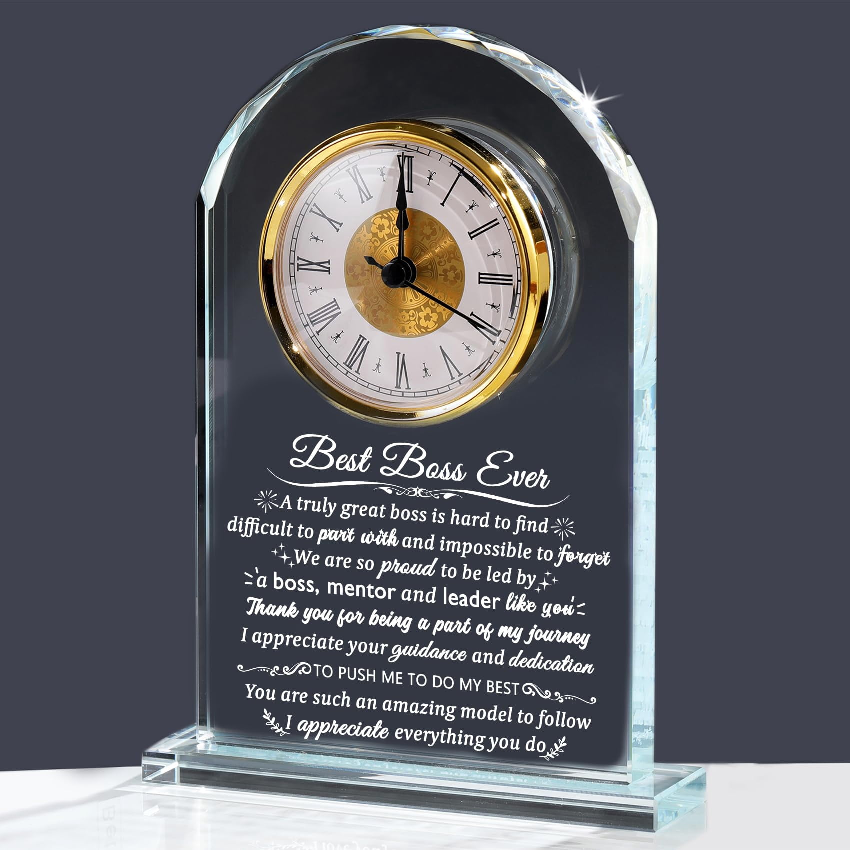 Glass Clock Best Boss Ever Gifts for Women Personalized Appreciation ...