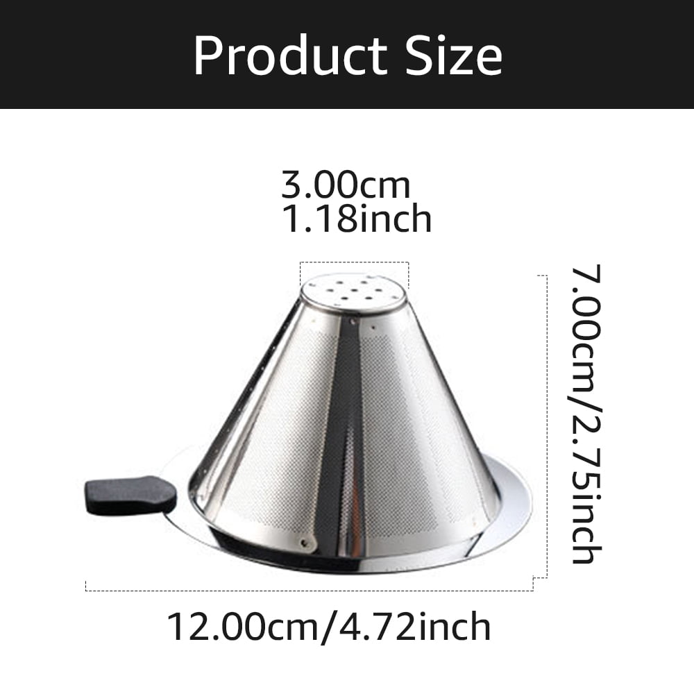 Glass Coffee Kettle with Stainless Steel Filter Drip Espresso Coffee Sharing Pot Coffee Pot ...