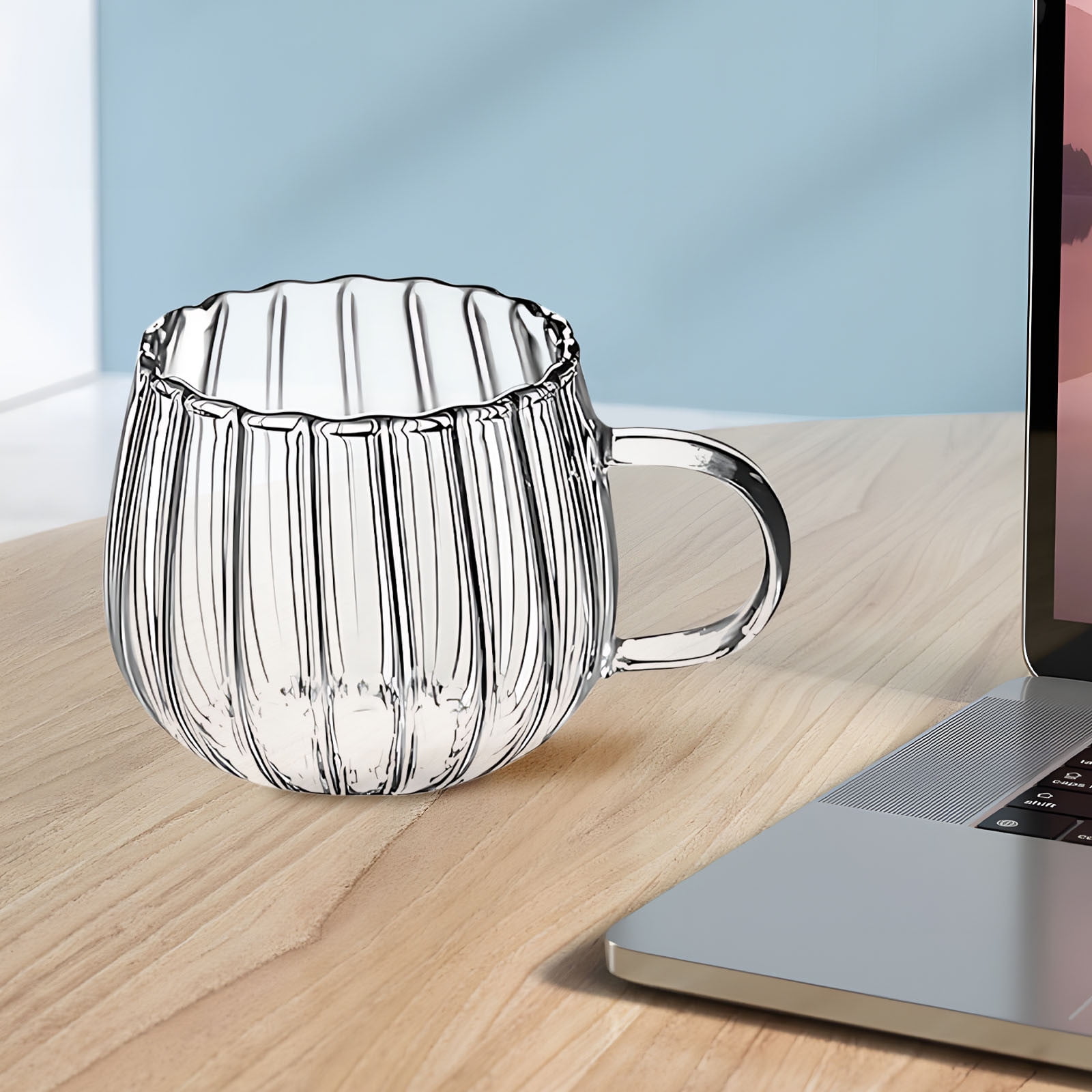 Glass Coffee Mugs 2 Pack - 12 OZ Premium Coffee Cups with Handles ...