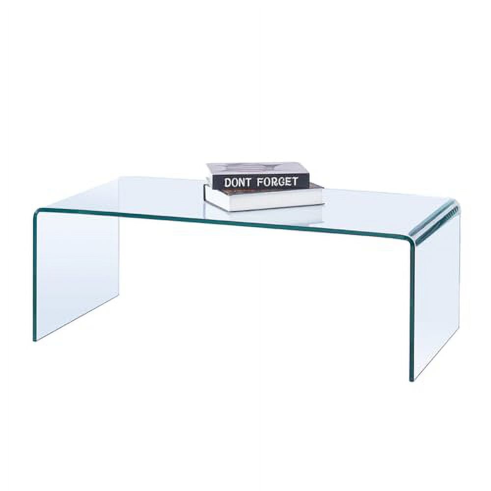 Glass Coffee Table, Modern Tempered Glass Clear Coffee Tables for ...