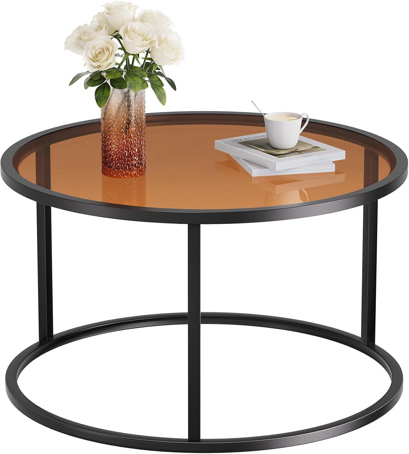 Glass Coffee Table Round Modern Coffee Tables Small Mid Century Coffee ...