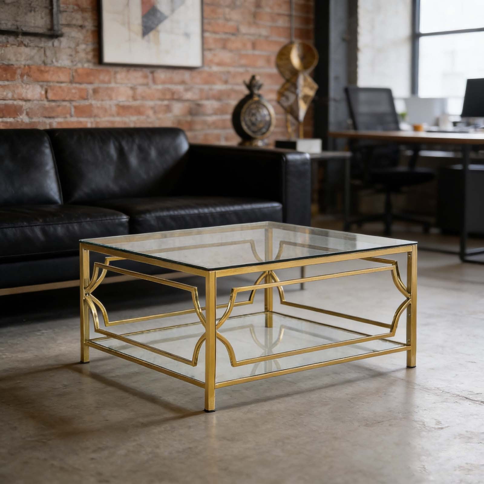 Glass Coffee Table Square Living Room Large Square Coffee Tables ...