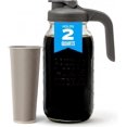 Glass Cold Brew Coffee Maker with Lid - Wide Mouth, 2 Quart (64 oz ...