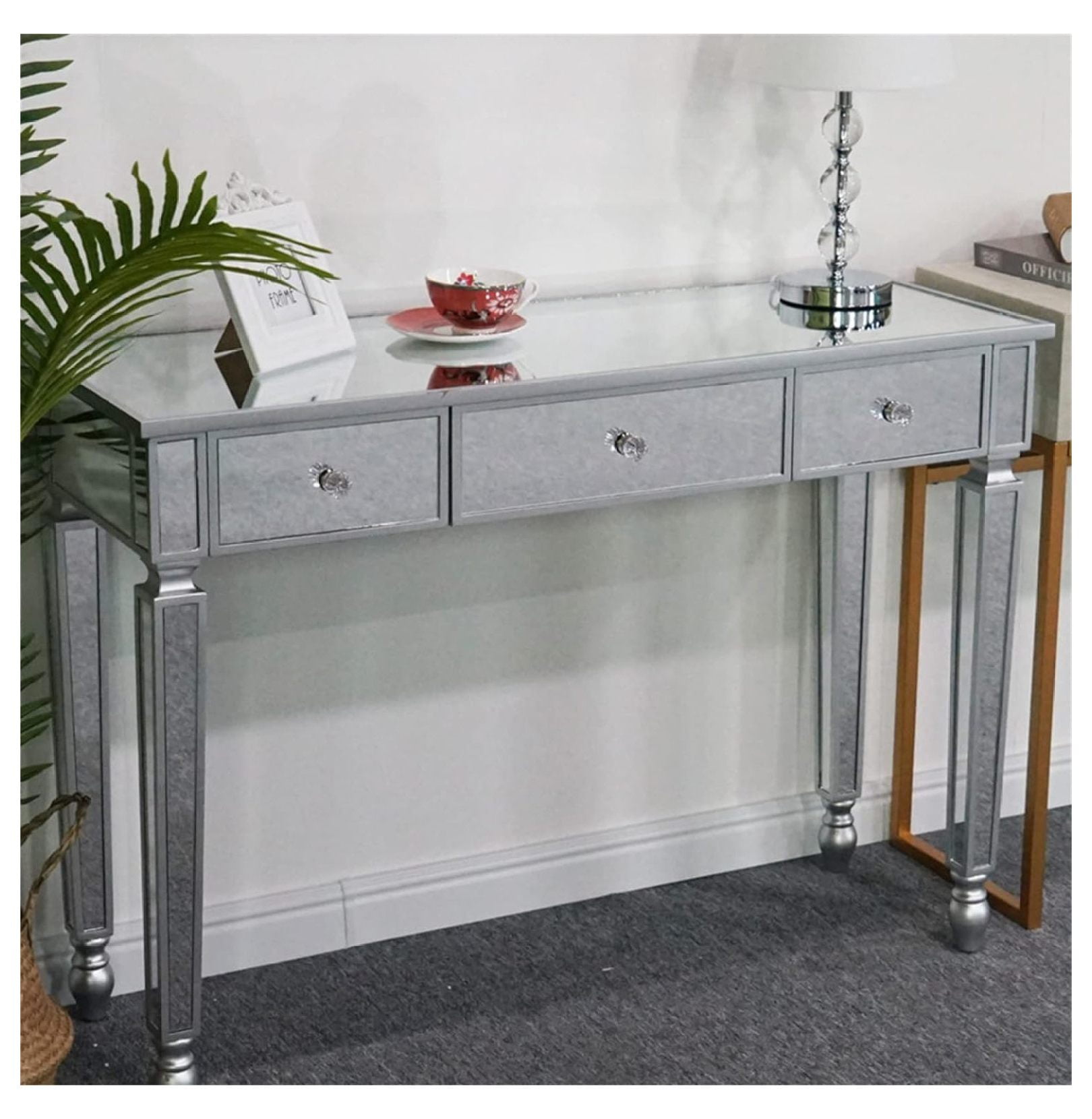 Glass Console Sofa Table, Small Entryway Table, Modern Console Tables ...