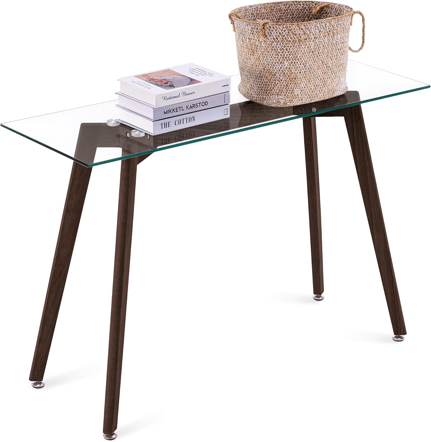 Glass Console Table Narrow Entryway Hallway Table Modern Foyer Table ...