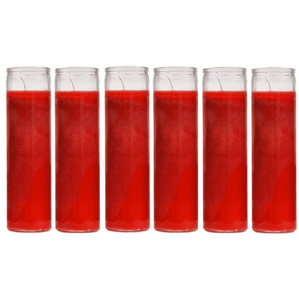 Glass Container Candle, Unscented Red 3-5 Day Devotional Prayer ...