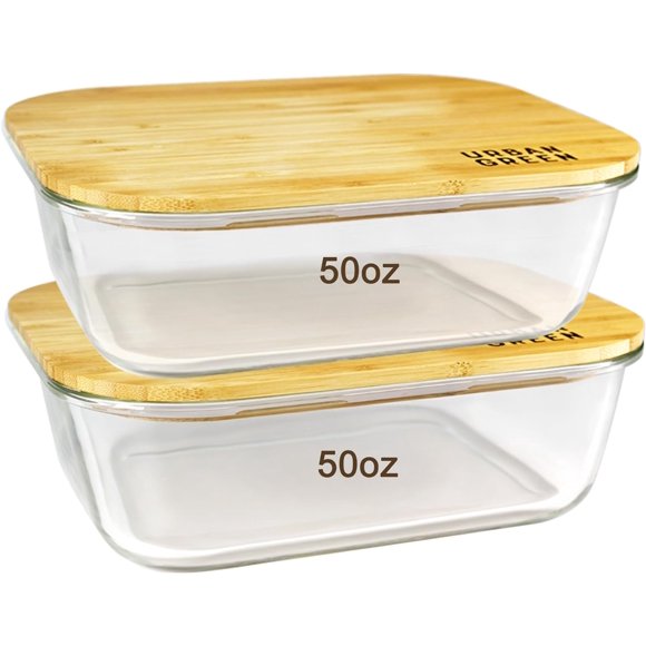 Glass Containers Bamboo Lids