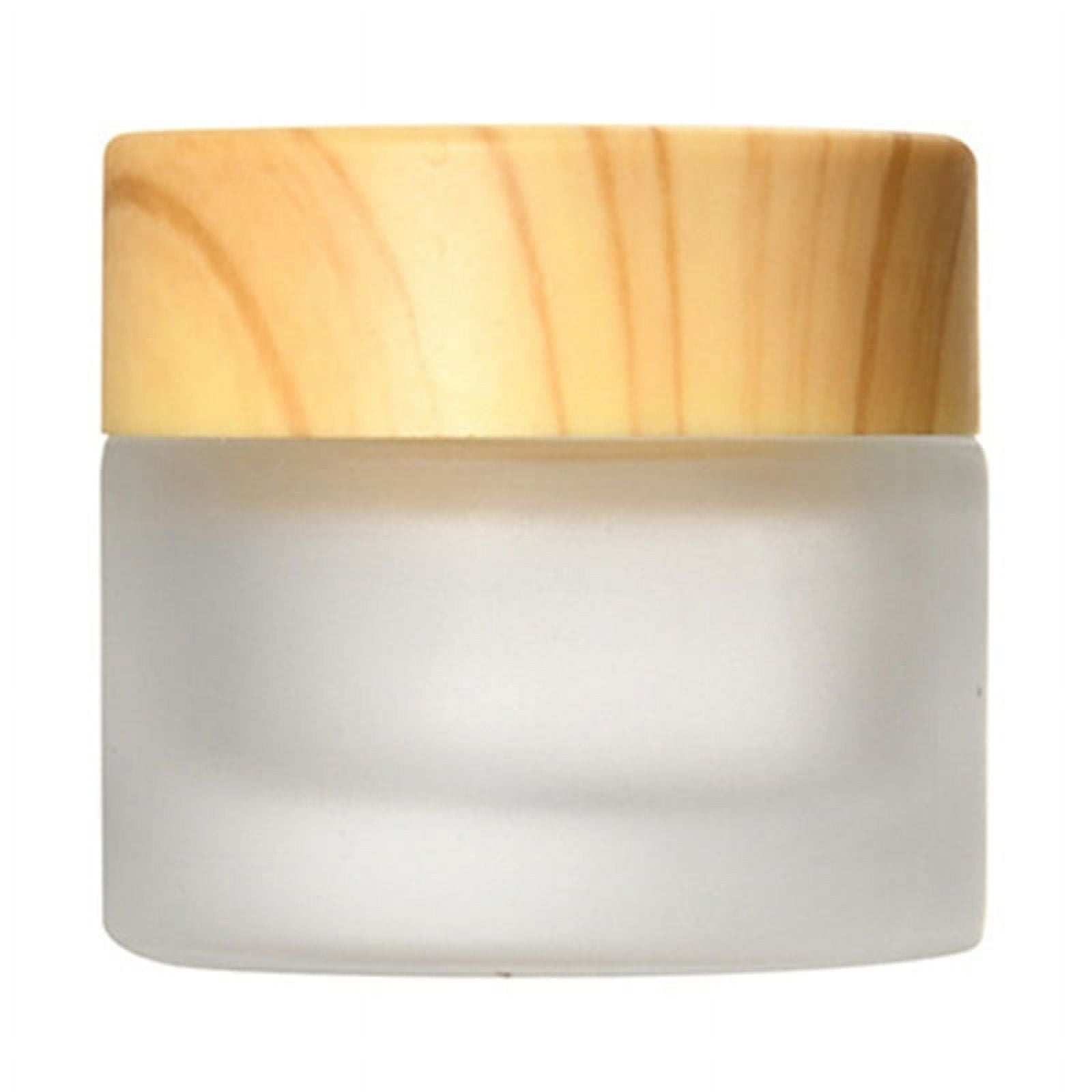 Glass Cosmetic Containers with Lids Round Frosted Cosmetic Jars Small ...