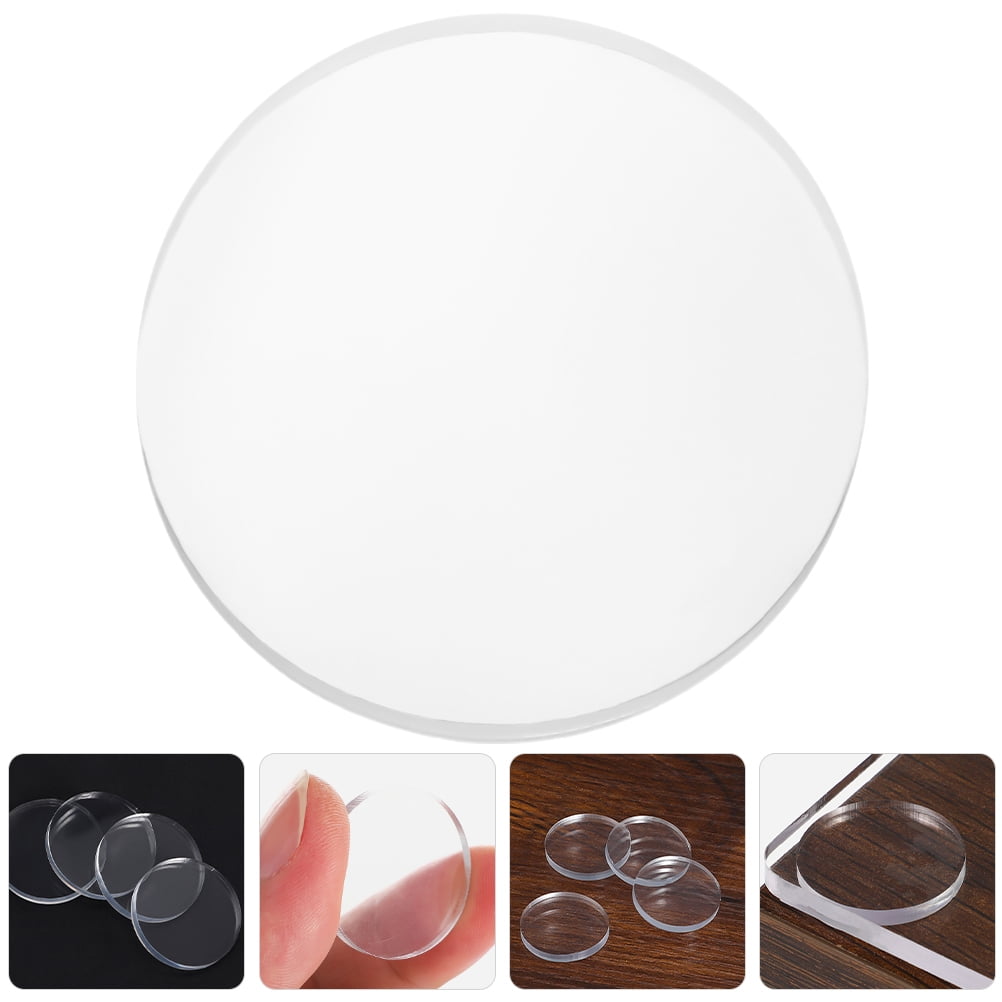 Amosfun 12Pcs Lightweight Transparent Glass Table Protectors Non ...
