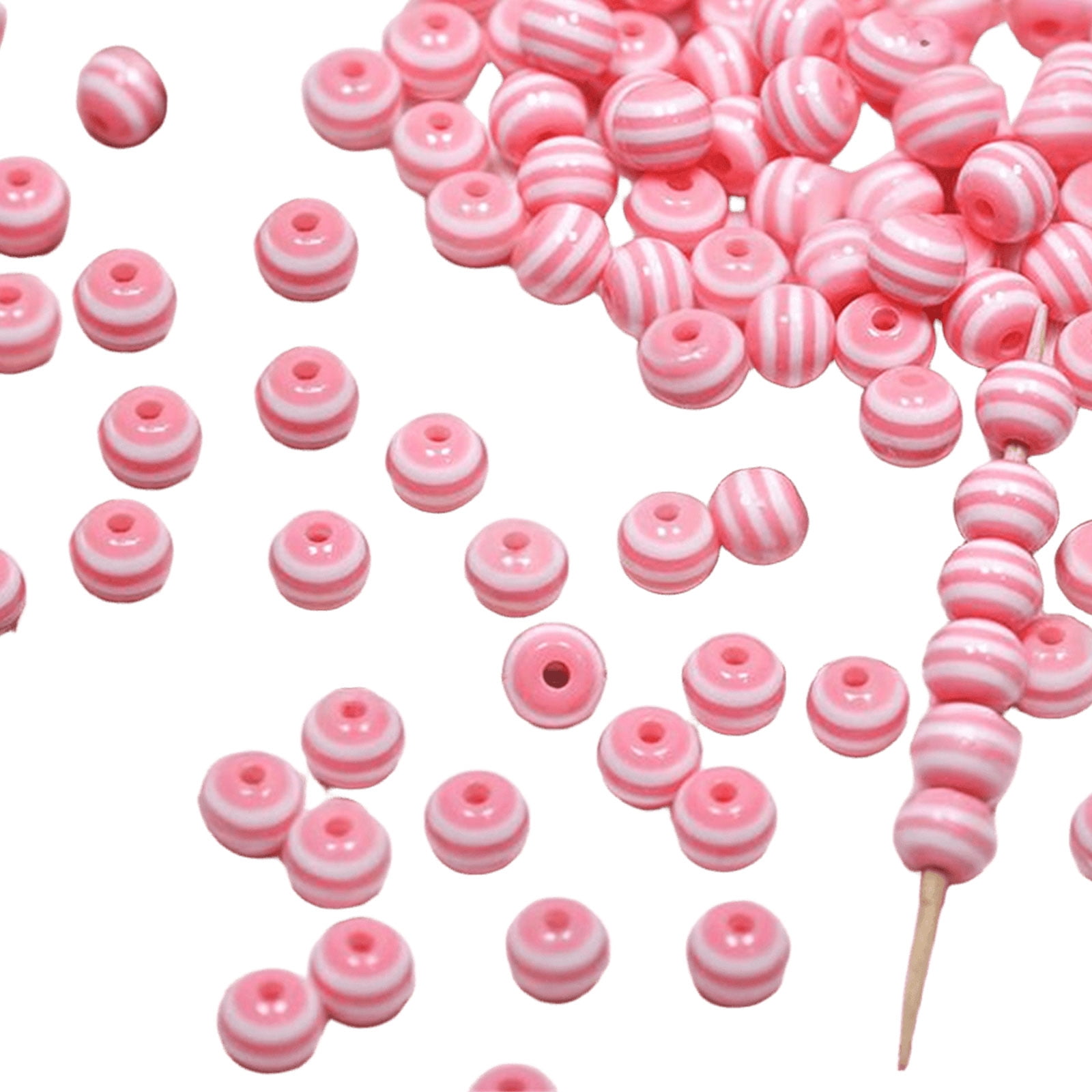 Glass Craft Beads In Pastel Stripes For Handworked Jewelry Making And ...