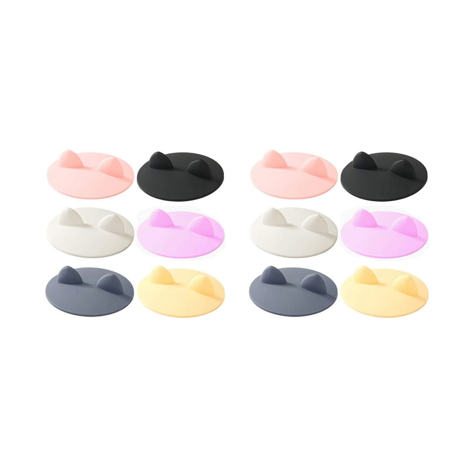 Glass Cup Cover 12 Pcs Ear Silicone Anti Dust Cup Tea Mug Topper Cover ...