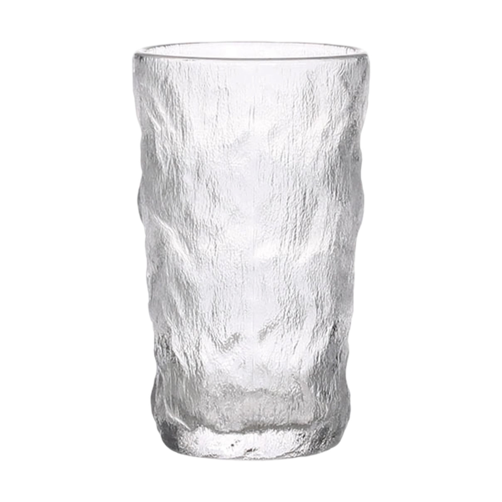 Glass Cup Glacier Textured Glass Cup for Drinks, Vintage Style Water ...
