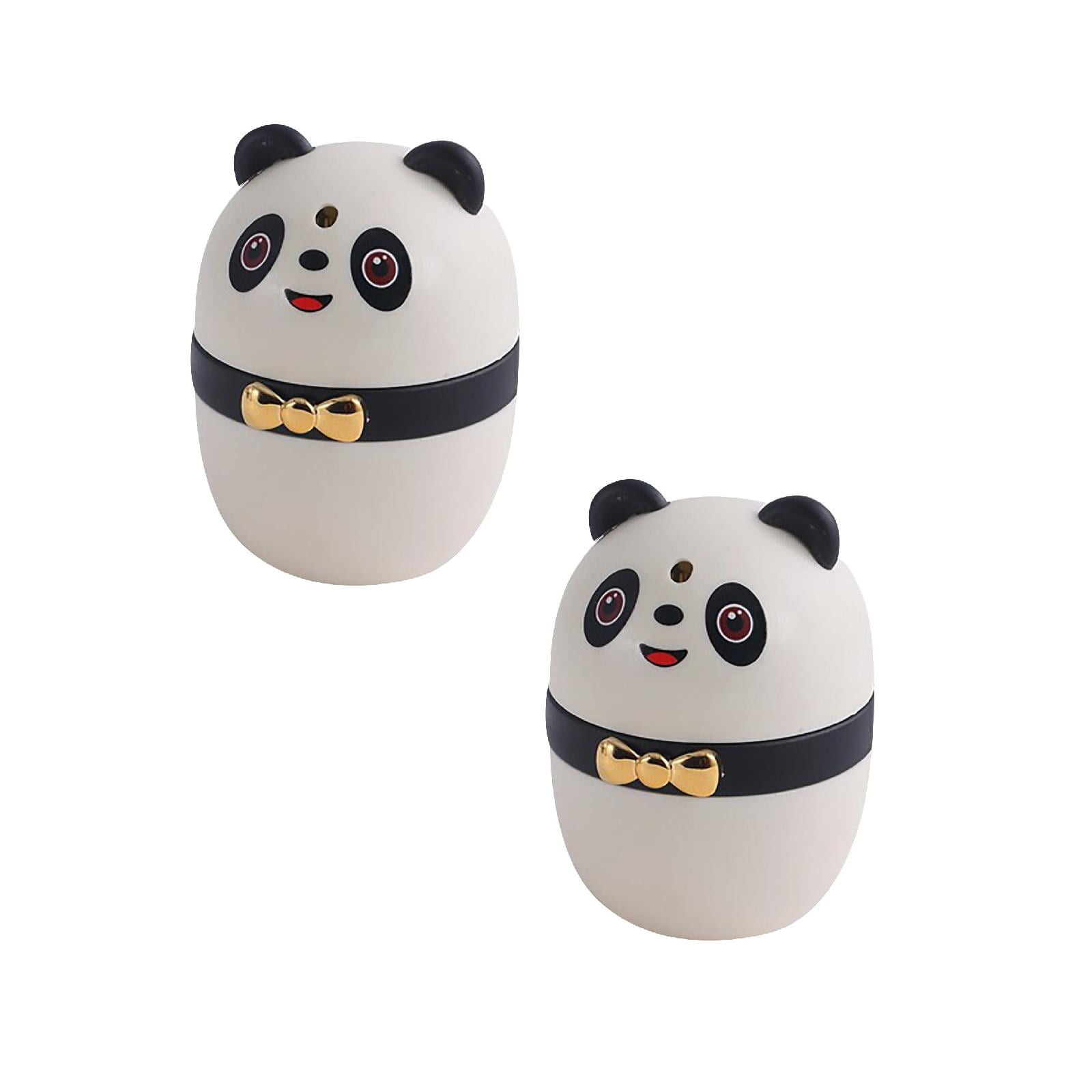 2pc Glass Cup Small Spray Bottle Gym Water Bottle Cartoon Panda ...