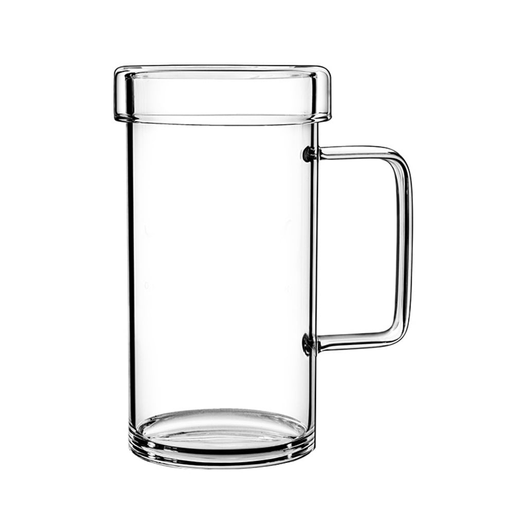 Glass Cups 24oz Coffee Cups With Glass Lids Coffee Mugs Clear Tumbler With Handle Glassware