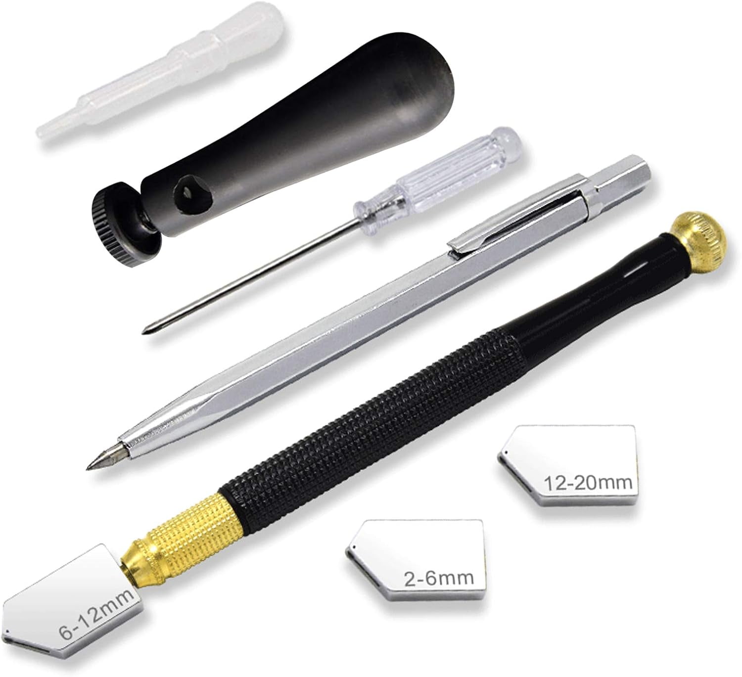 Heavy Duty Pistol Grip Glass Cutter, Tungsten Carbide Tip Oil Feed ...