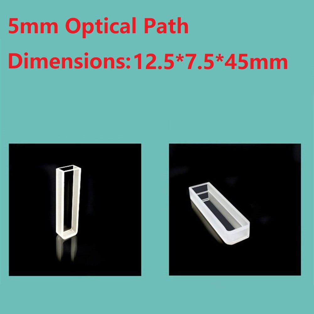 Glass Cuvette Liquid Sample Cell Light Path 5mm-50mm Absorption Cells 3 ...