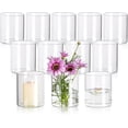 Glass Cylinder Vases for Centerpieces, Small Clear Flower Vase Set of ...