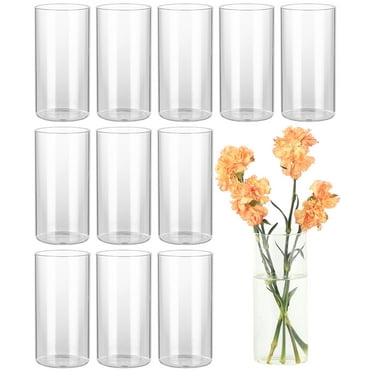 Glasseam 6 inch Tall Glass Bud Vases, Set of 24, Skinny Vases for ...
